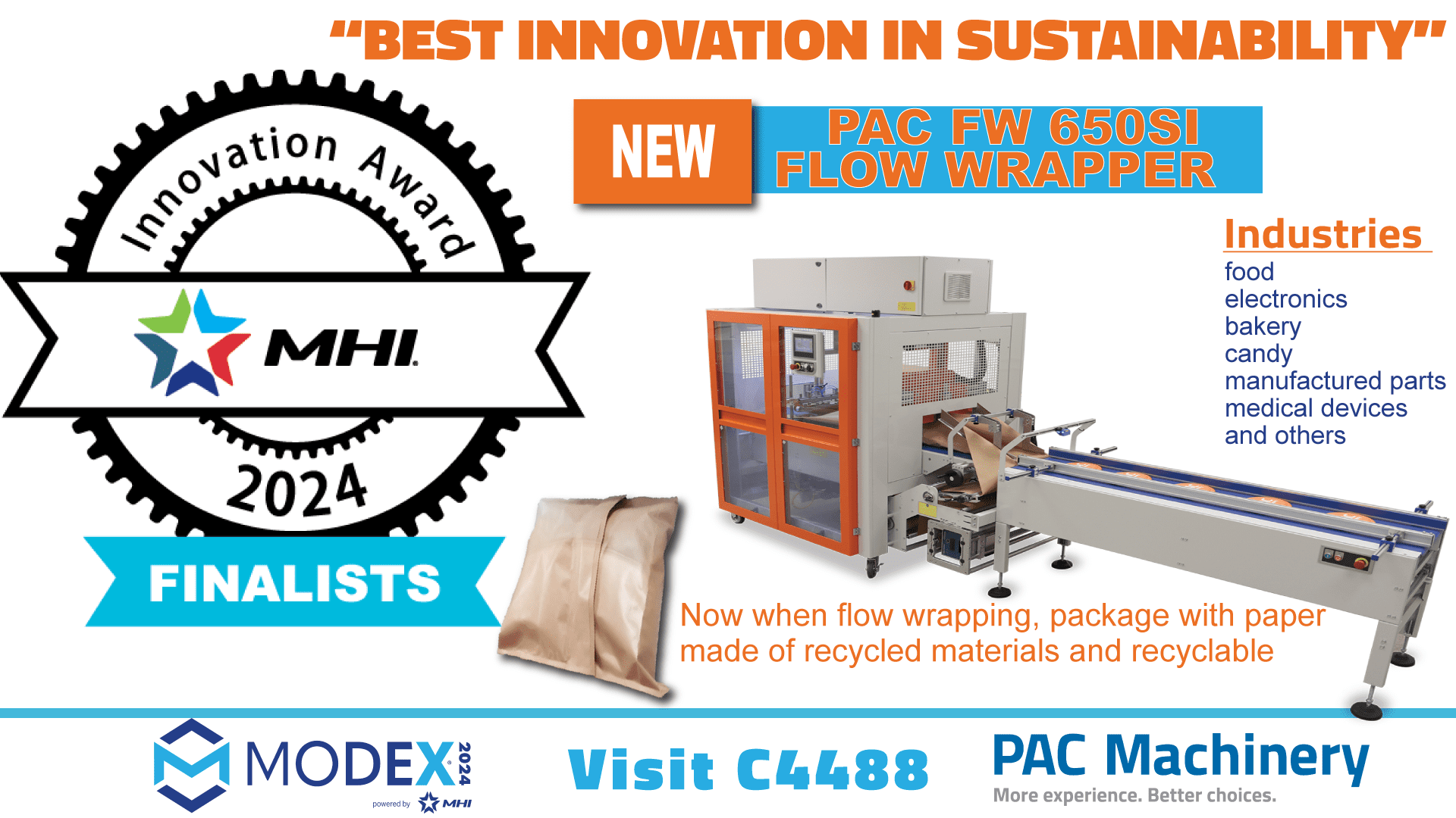 PAC Machinery's NEW Flow Wrapper That Provides A More Environmentally-Friendly Packaging System ...